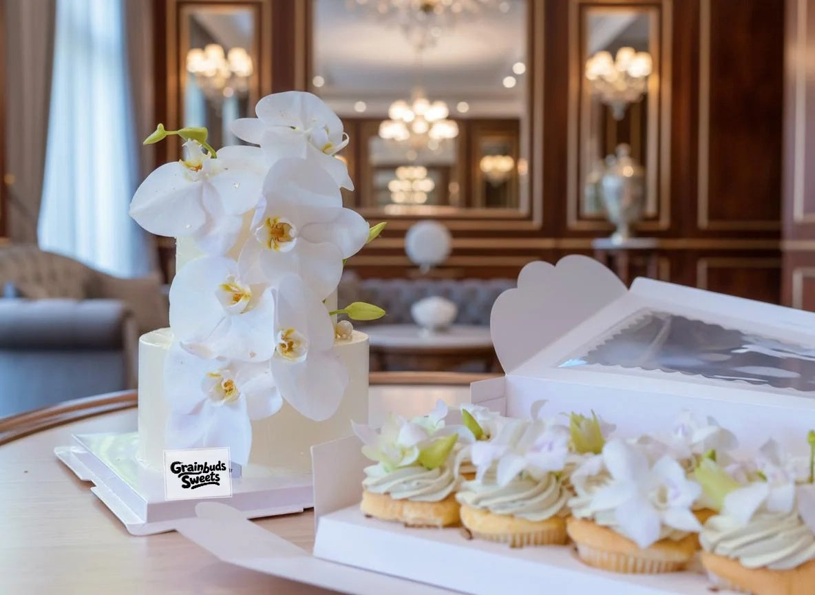 Orchid Wedding Cake – Grainbuds Sweets